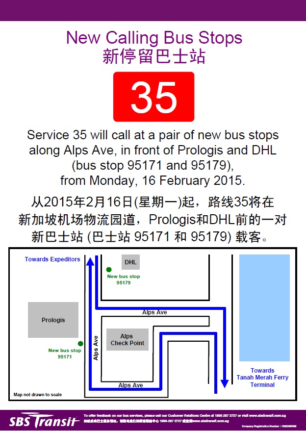 Service 35 will call at two new bus stops along Alps Ave from Mon, 16 ...