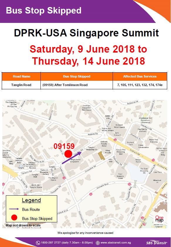 Bus stop along Tanglin Road after Tomlinson Road (bus stop code 09159 ...